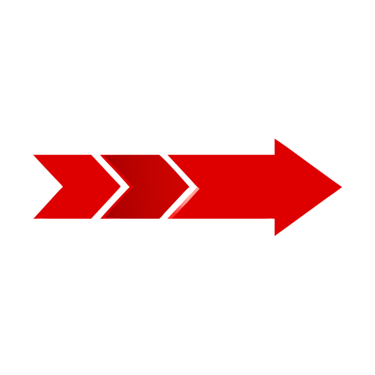 Bold Red Forward Arrow PNG | Arrow PNG